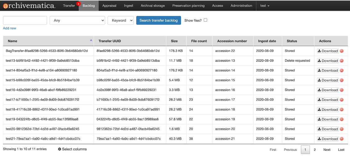 Backlog | Documentation (Archivematica 1.17.1) | Archivematica: open ...