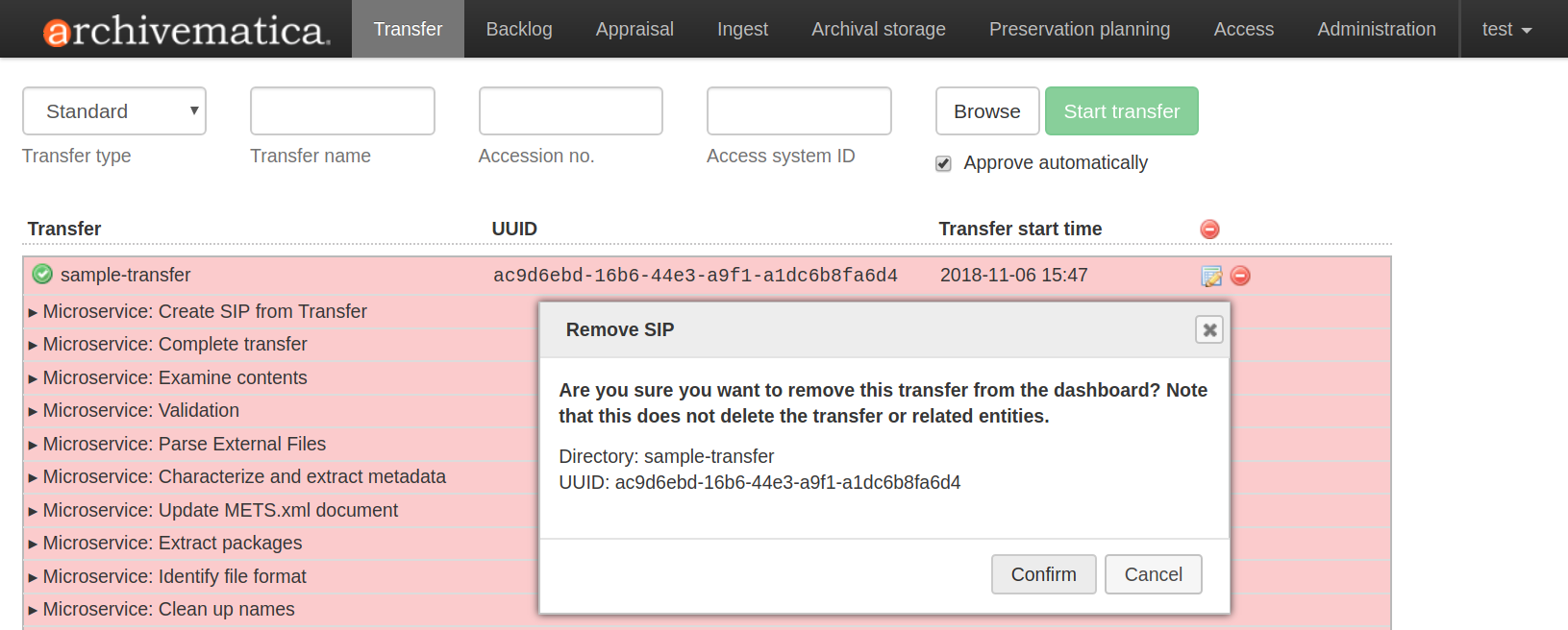 Transfer | Documentation (Archivematica 1.15.1) | Archivematica: open ...