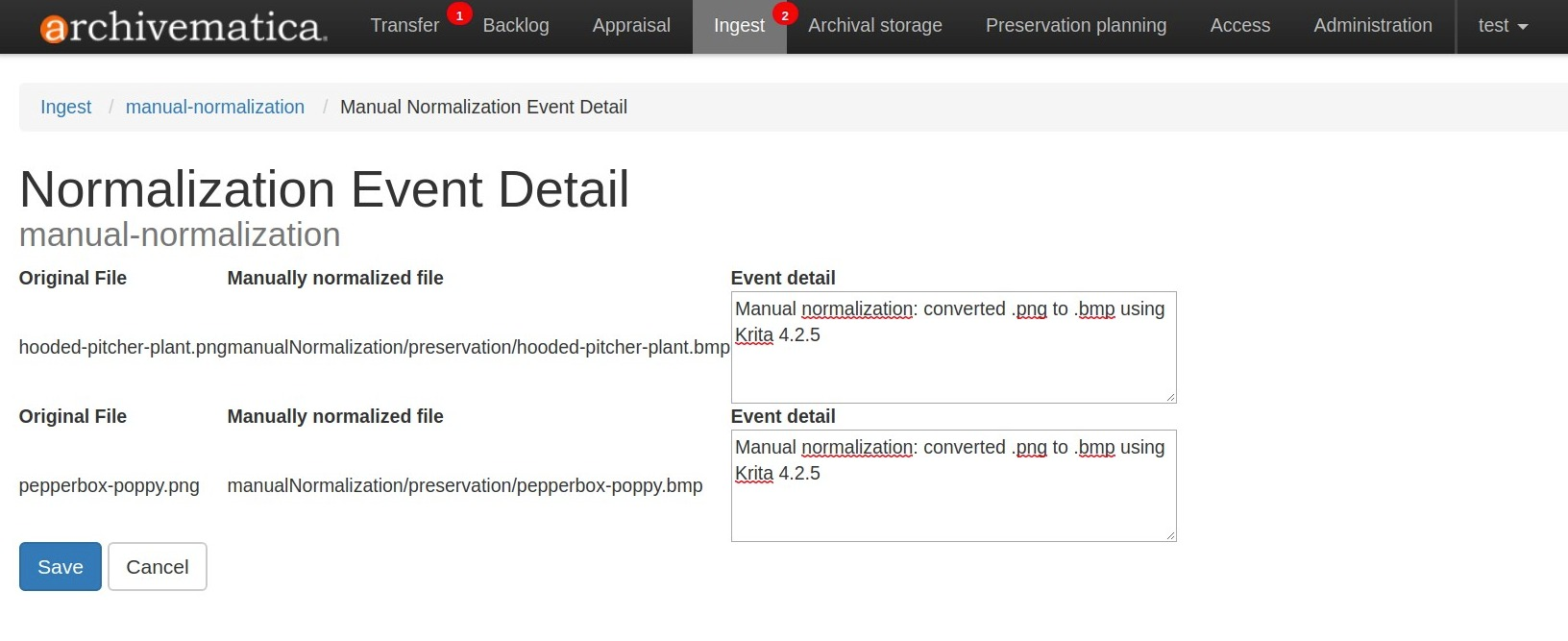 Normalisation manuelle | Documentation (Archivematica 1.18.0) | Archivematica: open-source ...